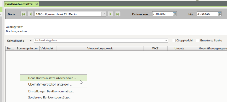 Einspielen in DATEV Rechnungswesen – CKonverter